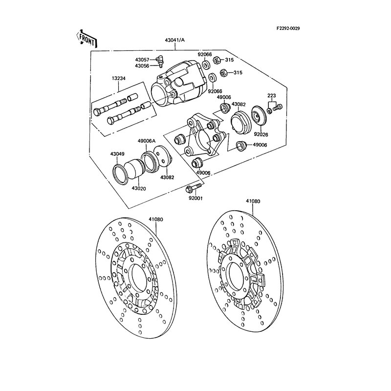 DISTANZHUELSE - 43040-004 Kawasaki Ersatzteile - kawa-shop24.de